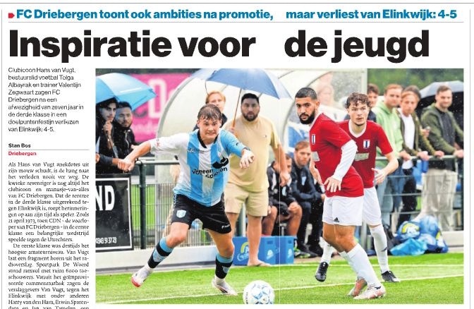 FC Driebergen in het nieuws: ons vlaggenschip als inspiratie voor de ...
